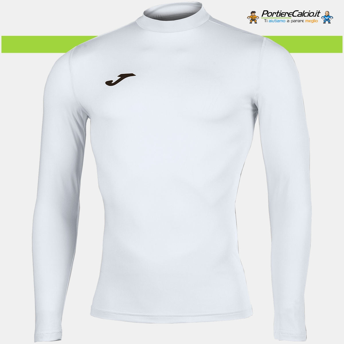 Sottomaglia elasticizzata Joma Brama Academy bianca su Portierecalcio.it