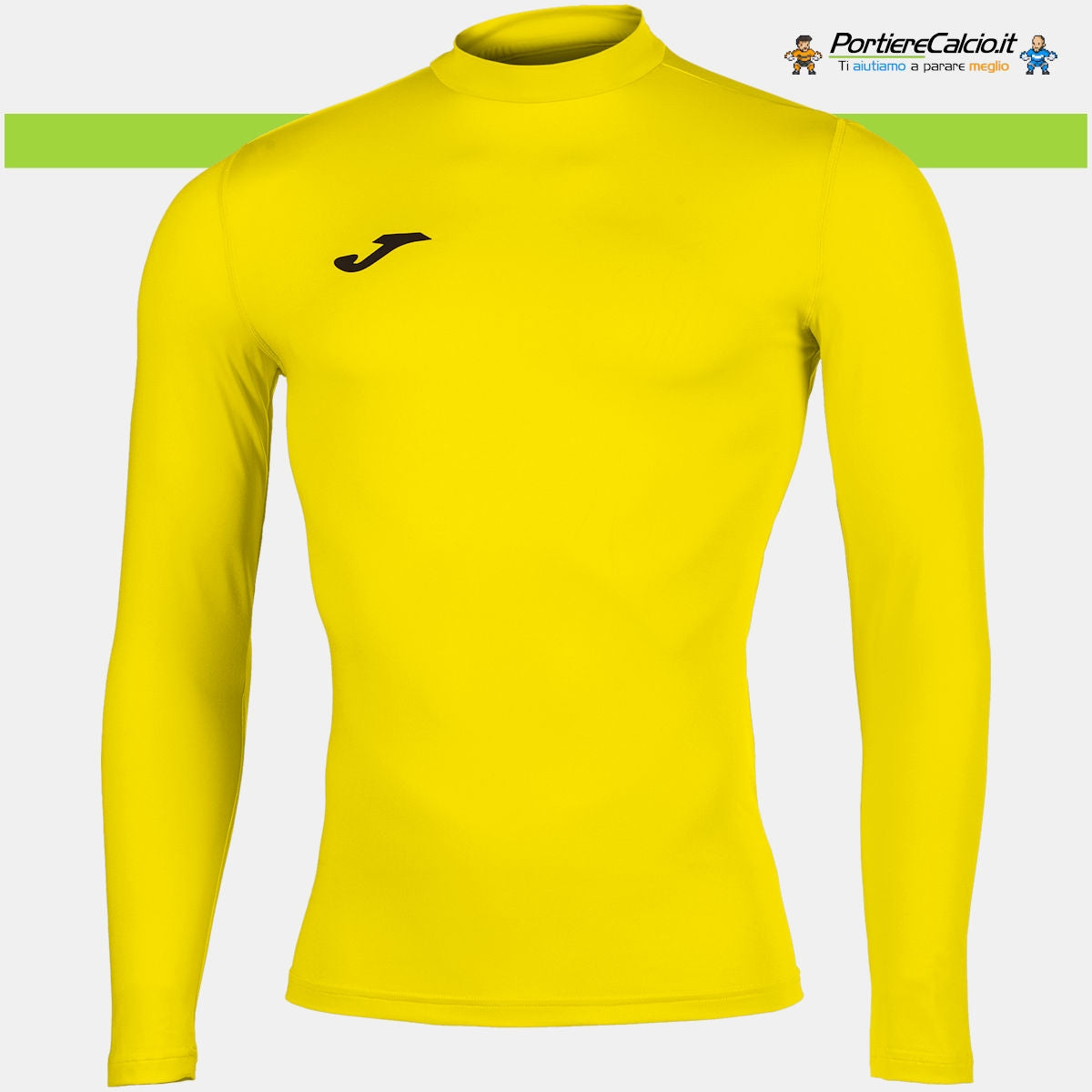 Sottomaglia elasticizzata Joma Brama Academy gialla su Portierecalcio.it